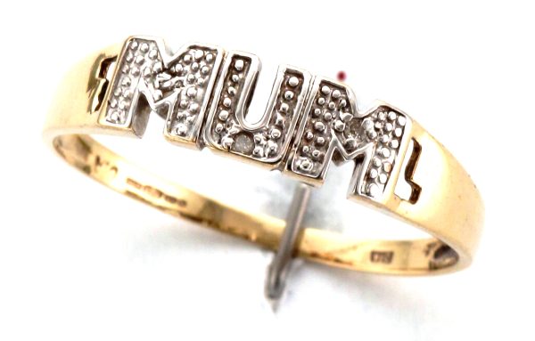 9ct Gold 3 Stone Diamond Mum Ring | Attenborough Jewellers