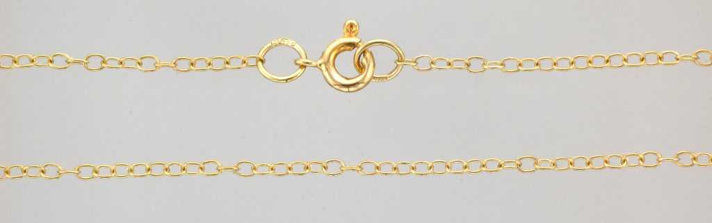 9ct Gold 18" Fine Oval Trace Link Chain | Attenborough Jewellers